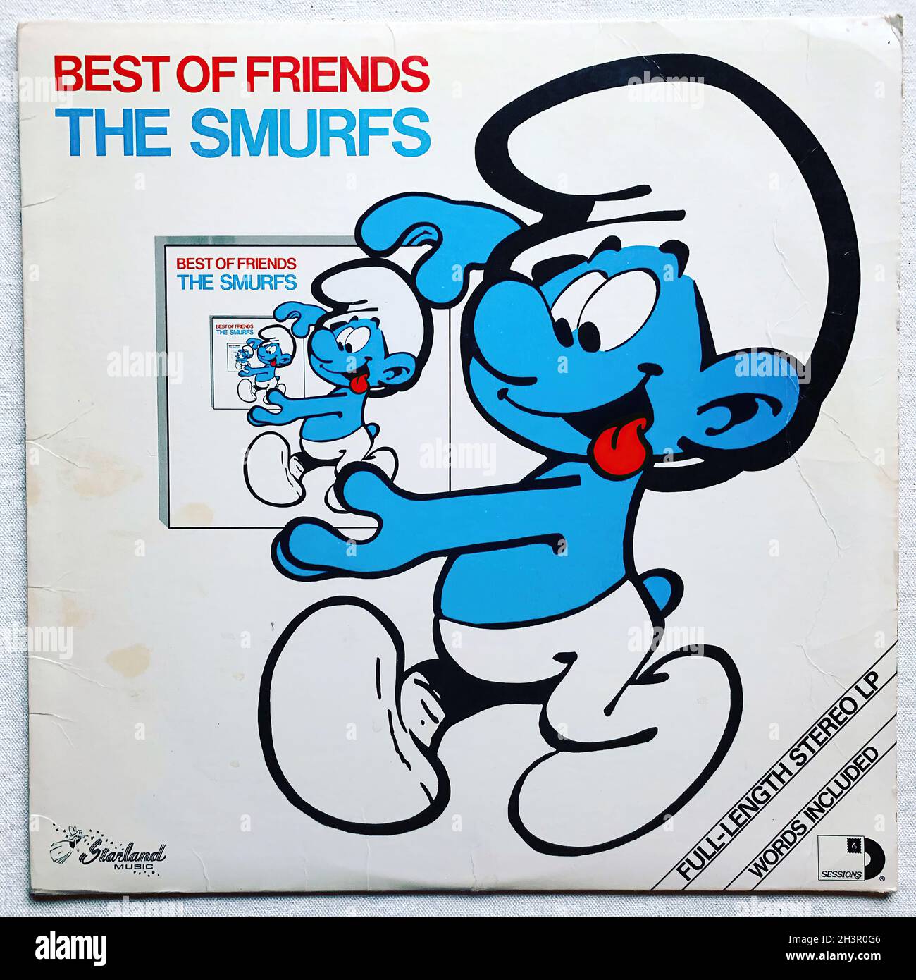The Smurfs - Best of Friends (1982) - Original Vinyl Record Stock Photo ...