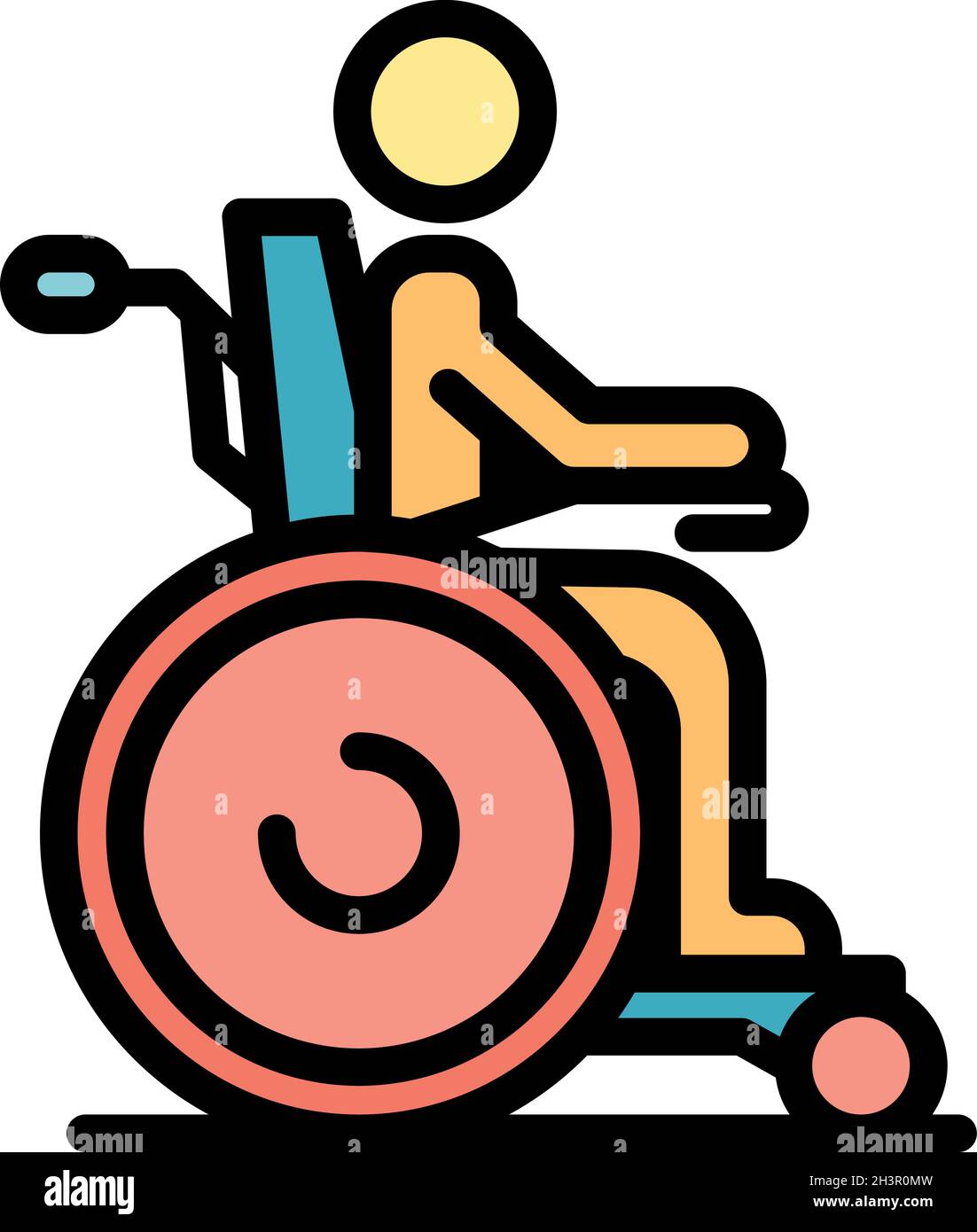 Boy wheelchair inclusive education icon. Outline boy wheelchair ... Boy wheelchair inclusive education icon. Outline boy wheelchair ...