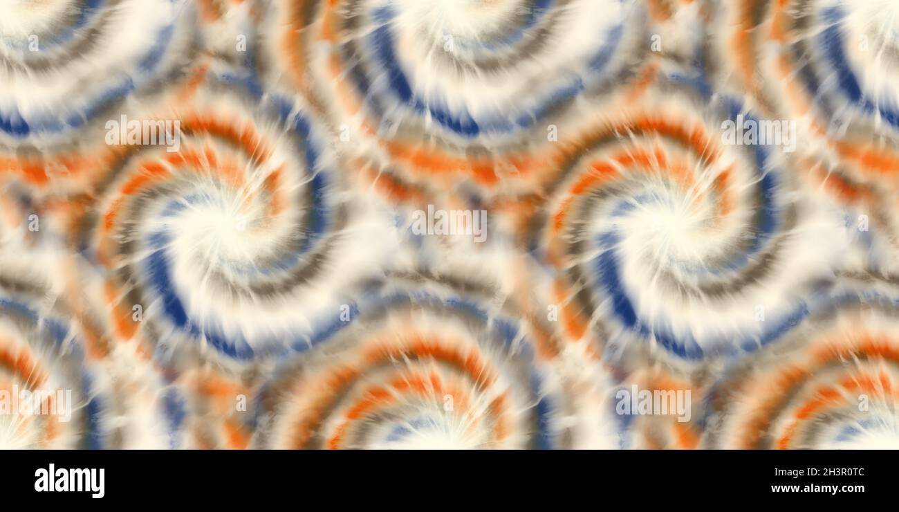 Seamless funky 1970s tie dye border motif pattern for surface design ...