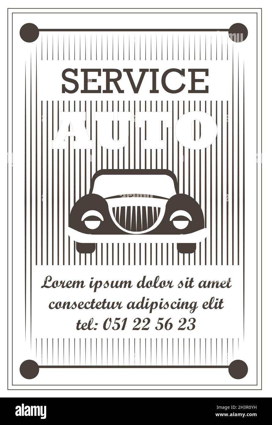 Vintage car service center Stock Vector Images - Alamy
