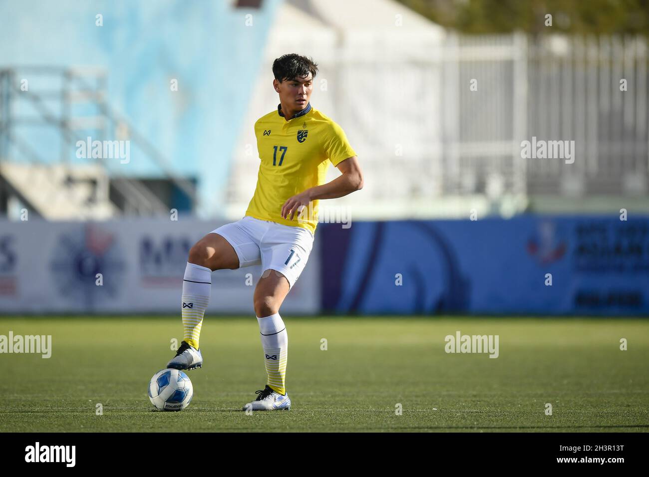 Jonathan Khemdee of Thailand seen in action during the AFC U23 Asian ...