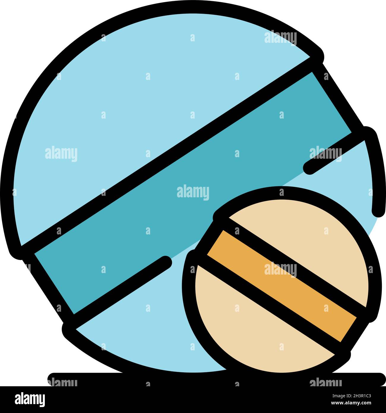 Digestion round pill icon. Outline digestion round pill vector icon ...