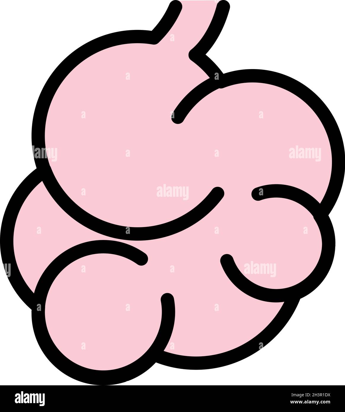 Digestion full stomach icon. Outline digestion full stomach vector icon ...