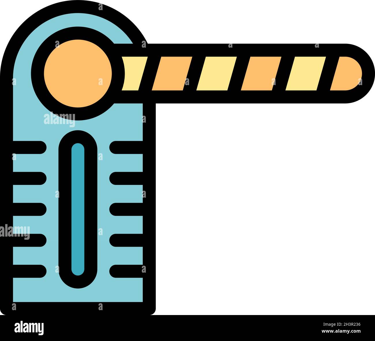 Station turnstile icon. Outline station turnstile vector icon color ...