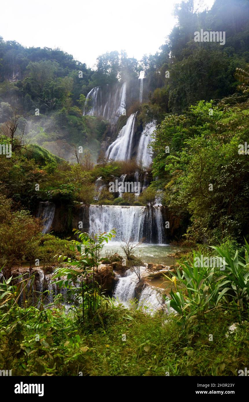 Namtok Thi Lo Su Waterfall largest highest waterfalls at Thailand in ...