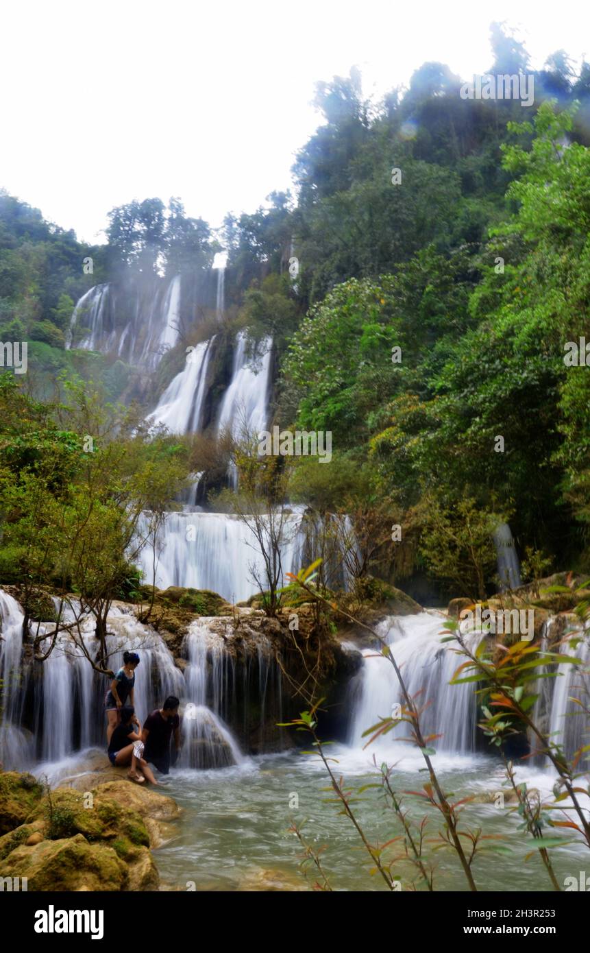 Namtok Thi Lo Su Waterfall largest highest waterfalls at Thailand in ...