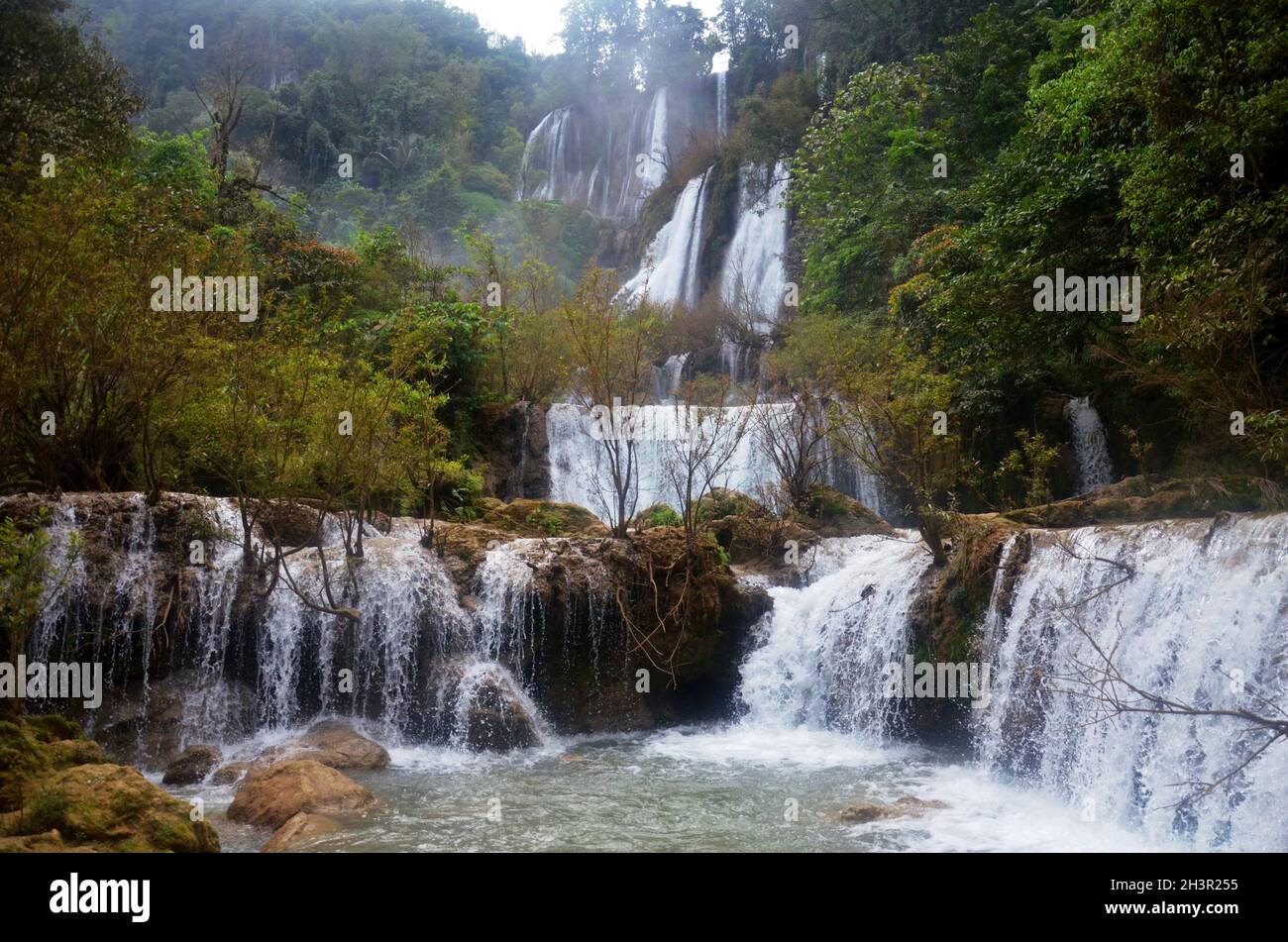 Namtok Thi Lo Su Waterfall largest highest waterfalls at Thailand in ...