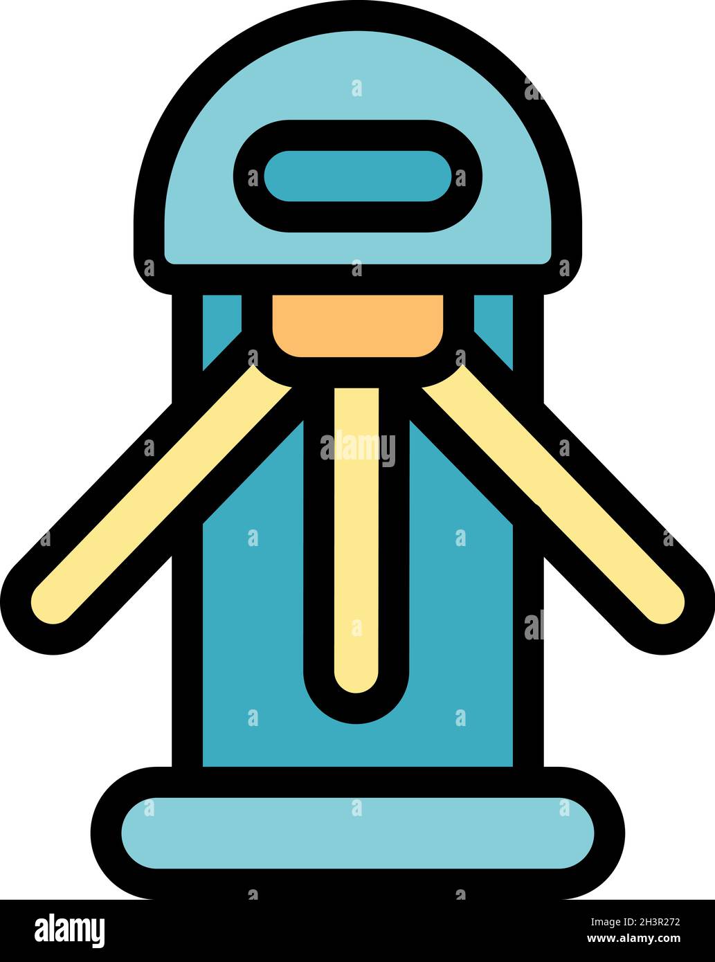 Turnstile icon. Outline turnstile vector icon color flat isolated Stock ...