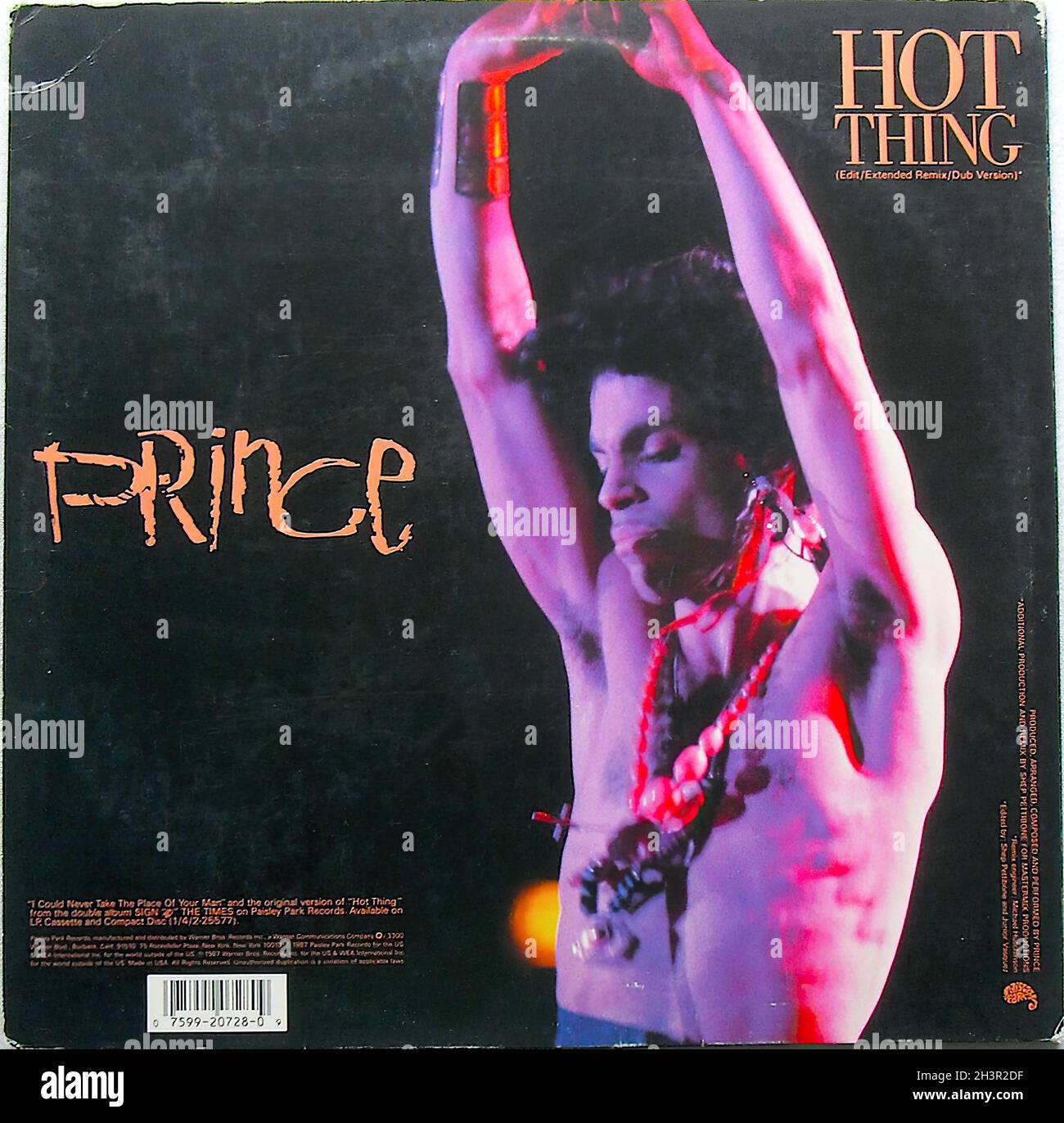 Prince 1987 I Could Never... B W Hot Thing 12 Inch Single Vinyl Record B Stock Photo - Alamy