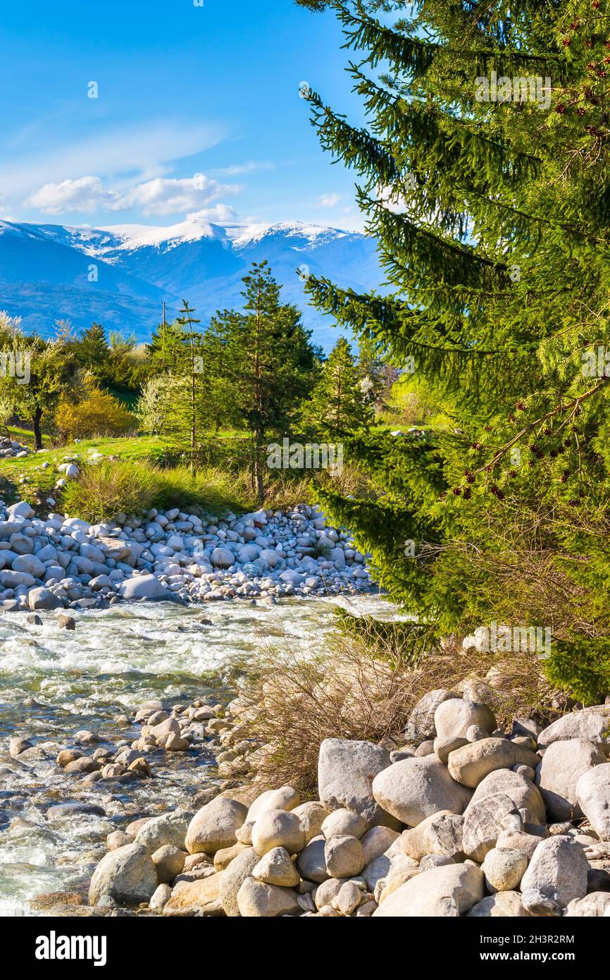Spring peaks of Pirin mountains, Bansko, Bulgaria Stock Photo - Alamy