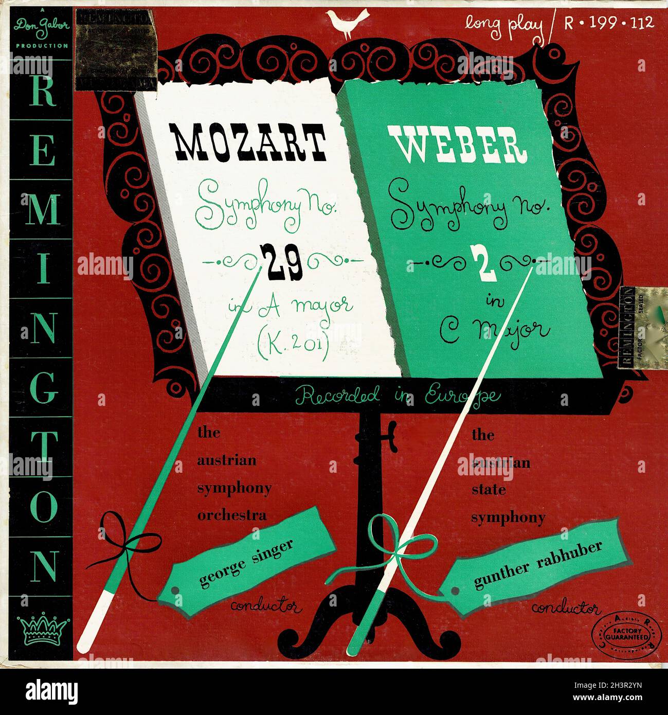 Mozart Symphony 29 - Weber Symphony 2 - Singer Rabhuber Remington 1 ...