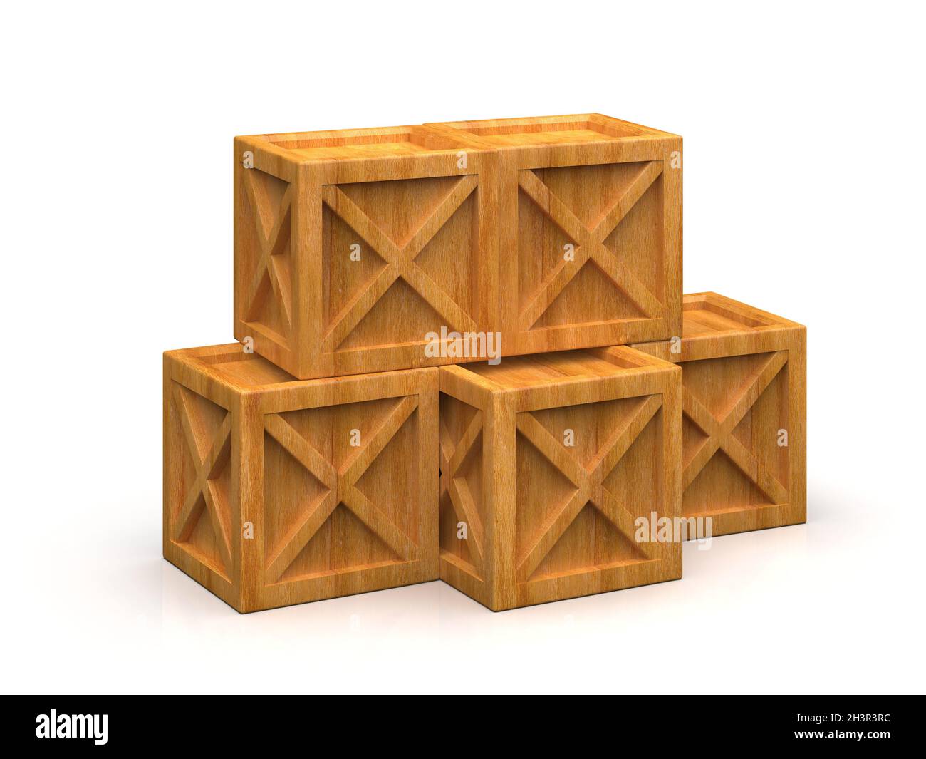 Pile of Stacked Sealed Goods Wooden Boxes Stock Photo - Alamy
