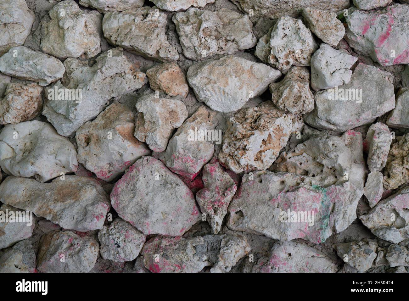 Structure of a stone made of natural mineral material as a background ...