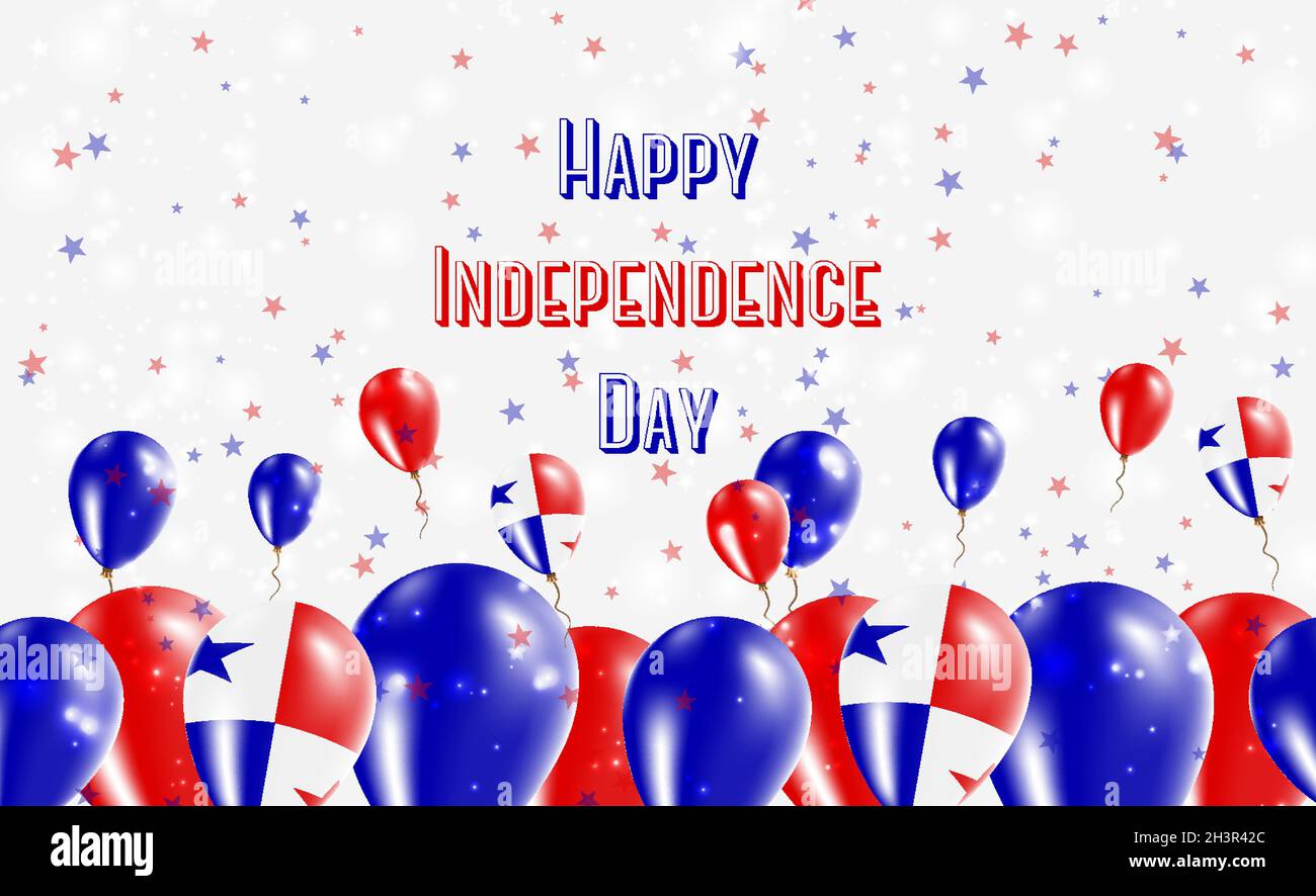 Panama Independence Day Patriotic Design. Balloons in Panamanian ...