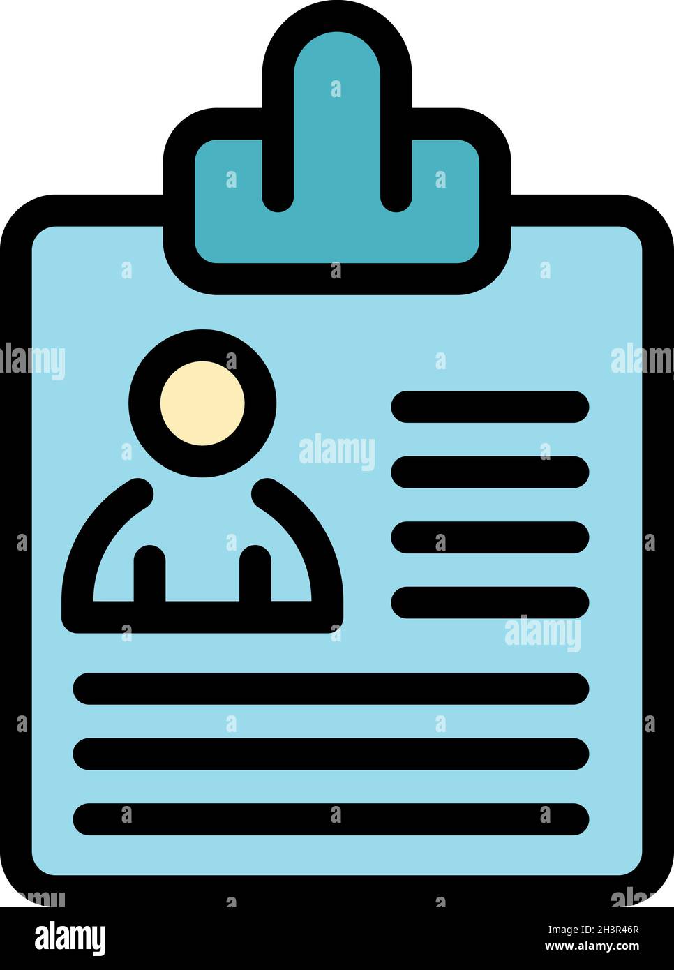 Personal data board icon. Outline personal data board vector icon color ...
