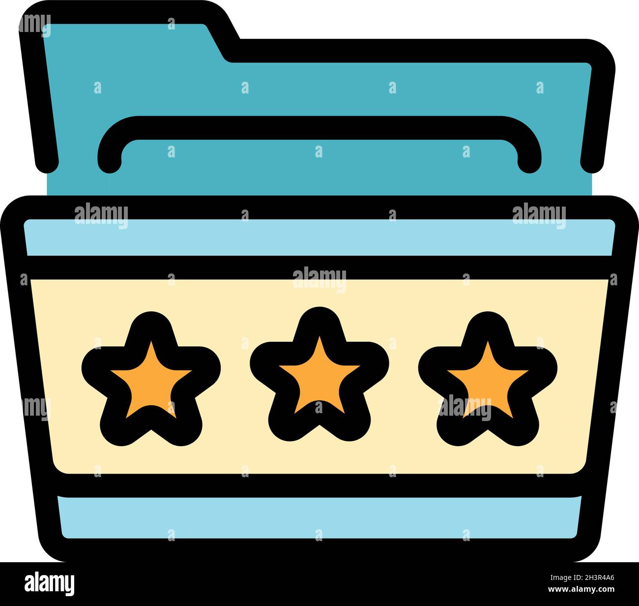 Star personal folder icon. Outline star personal folder vector icon ...
