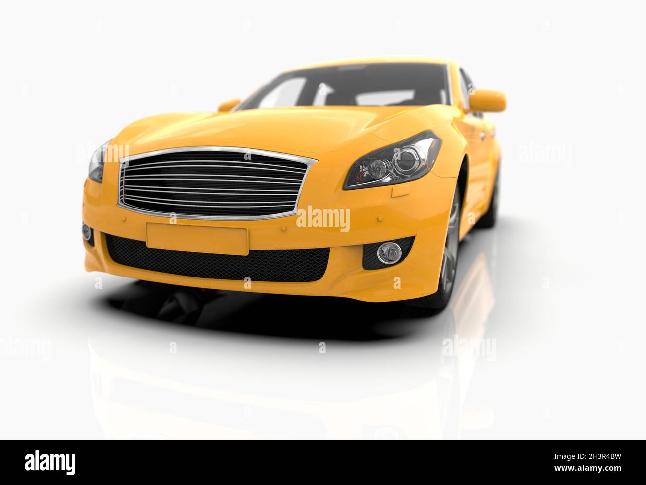 Generic and Brandless Car Isolated on White 3d Illustration Stock Photo ...