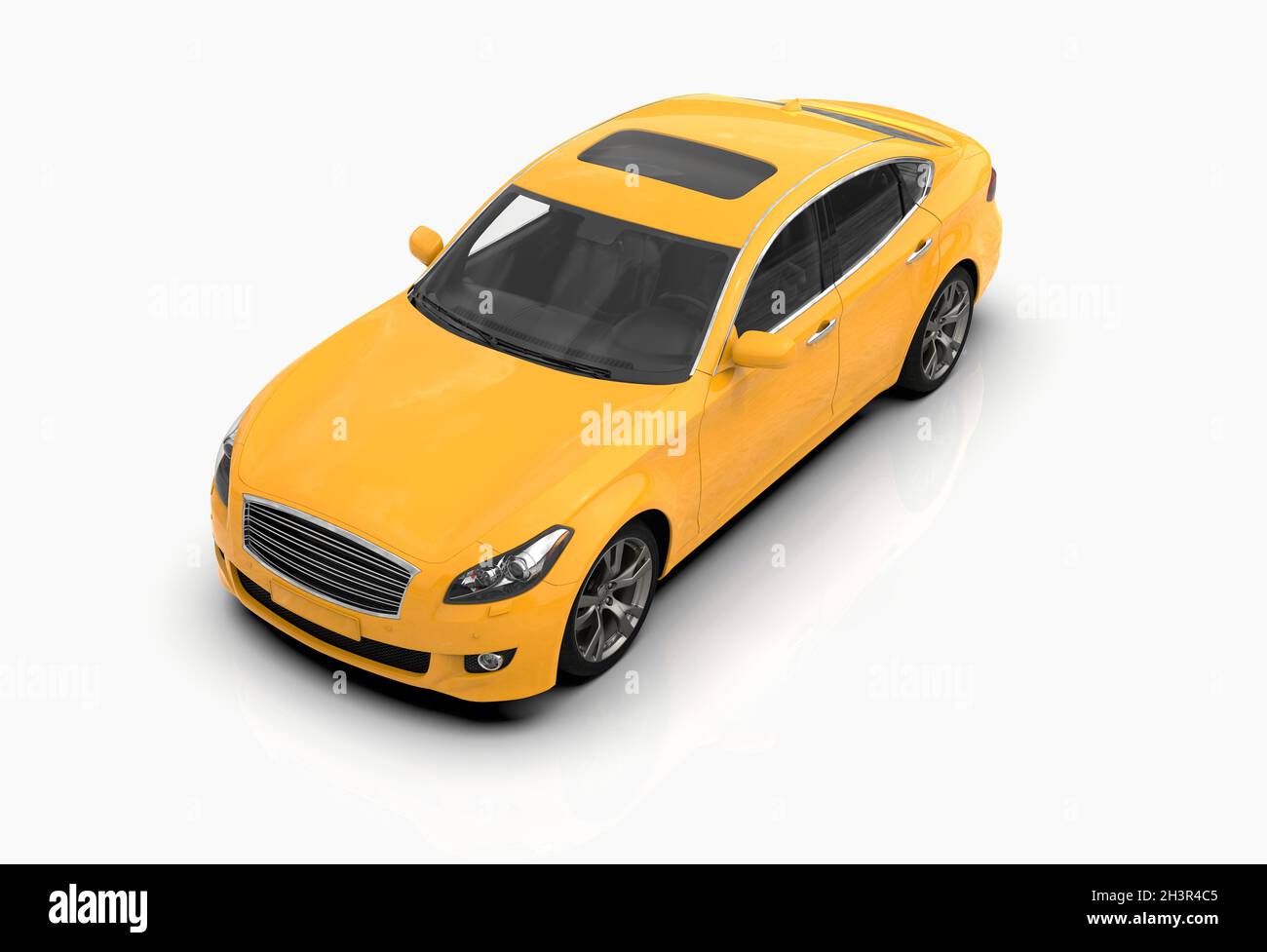 Generic and Brandless Car Isolated on White 3d Illustration Stock Photo ...