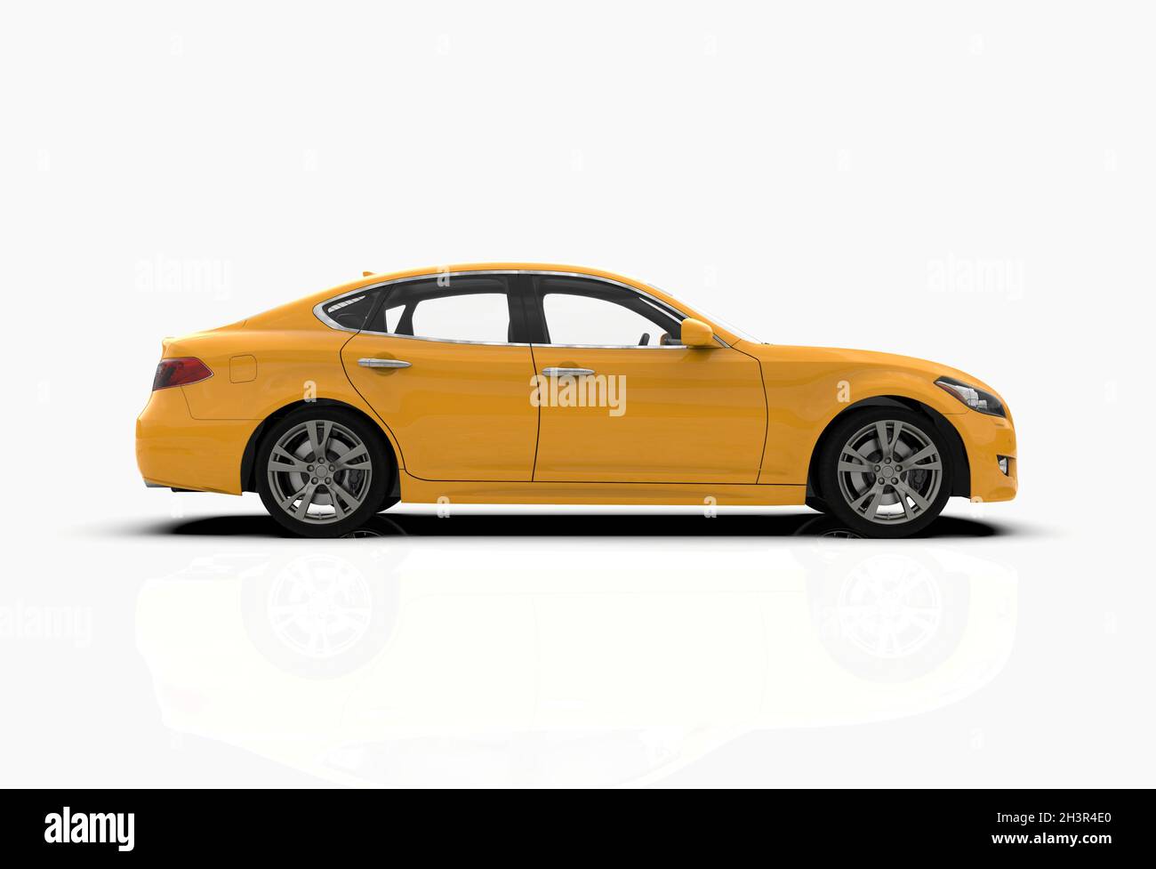 Generic and Brandless Car Isolated on White 3d Illustration Stock Photo ...