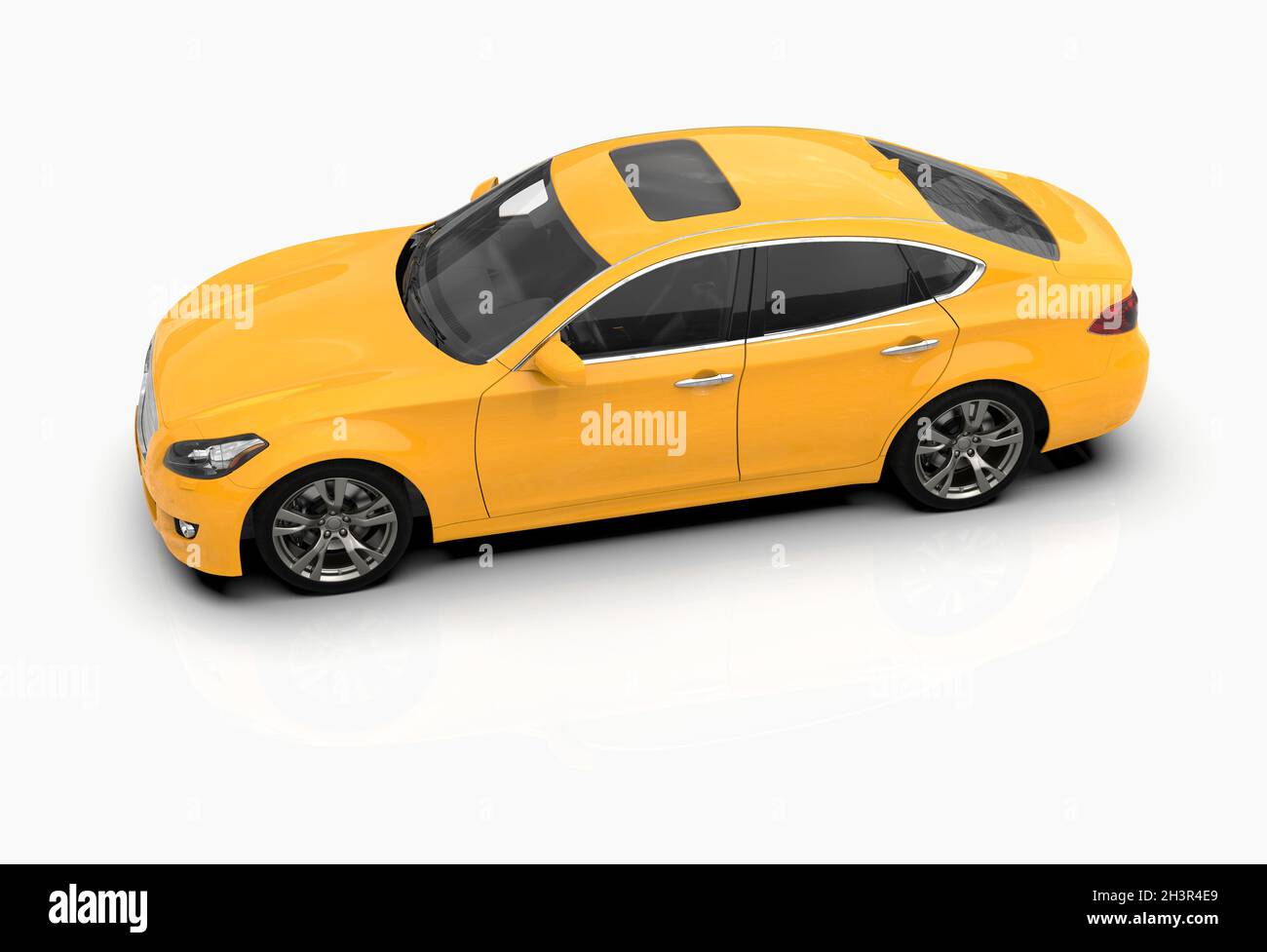 Generic and Brandless Car Isolated on White 3d Illustration Stock Photo ...