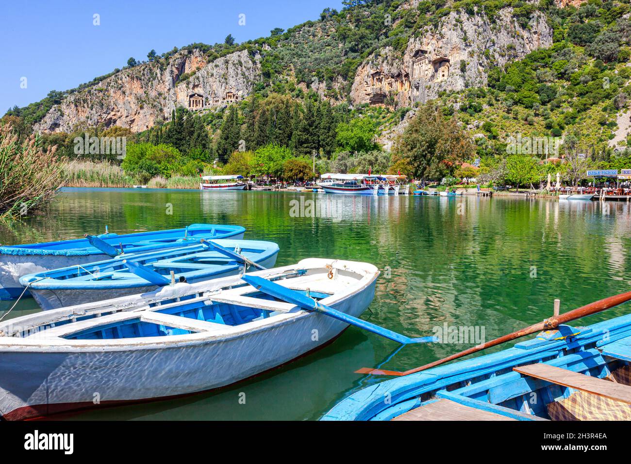 Amyntas Rock Tombs, ancient lycian tombs at Fethiye Stock Photo - Alamy