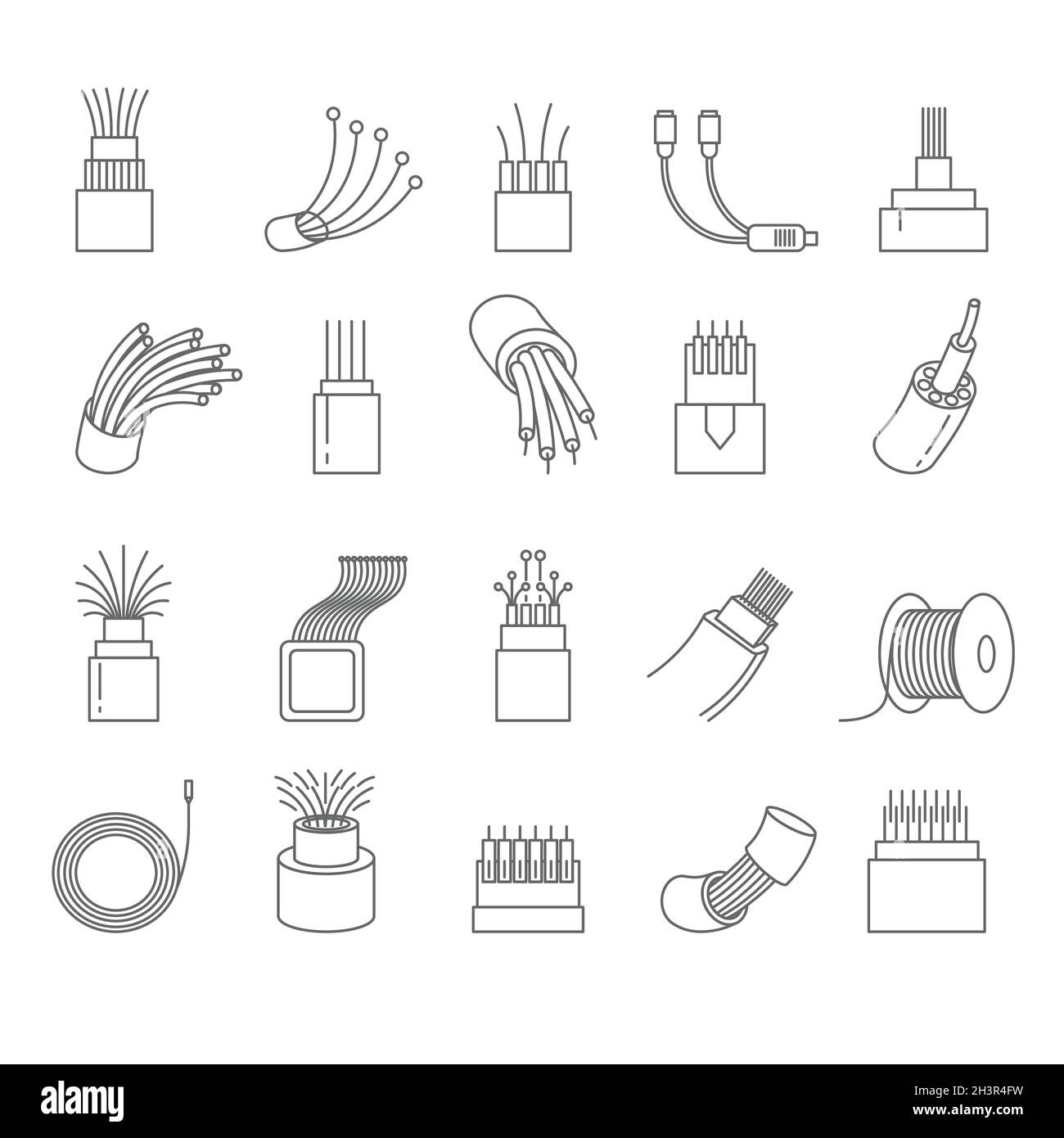 Network connection optical fiber Stock Vector Images - Alamy