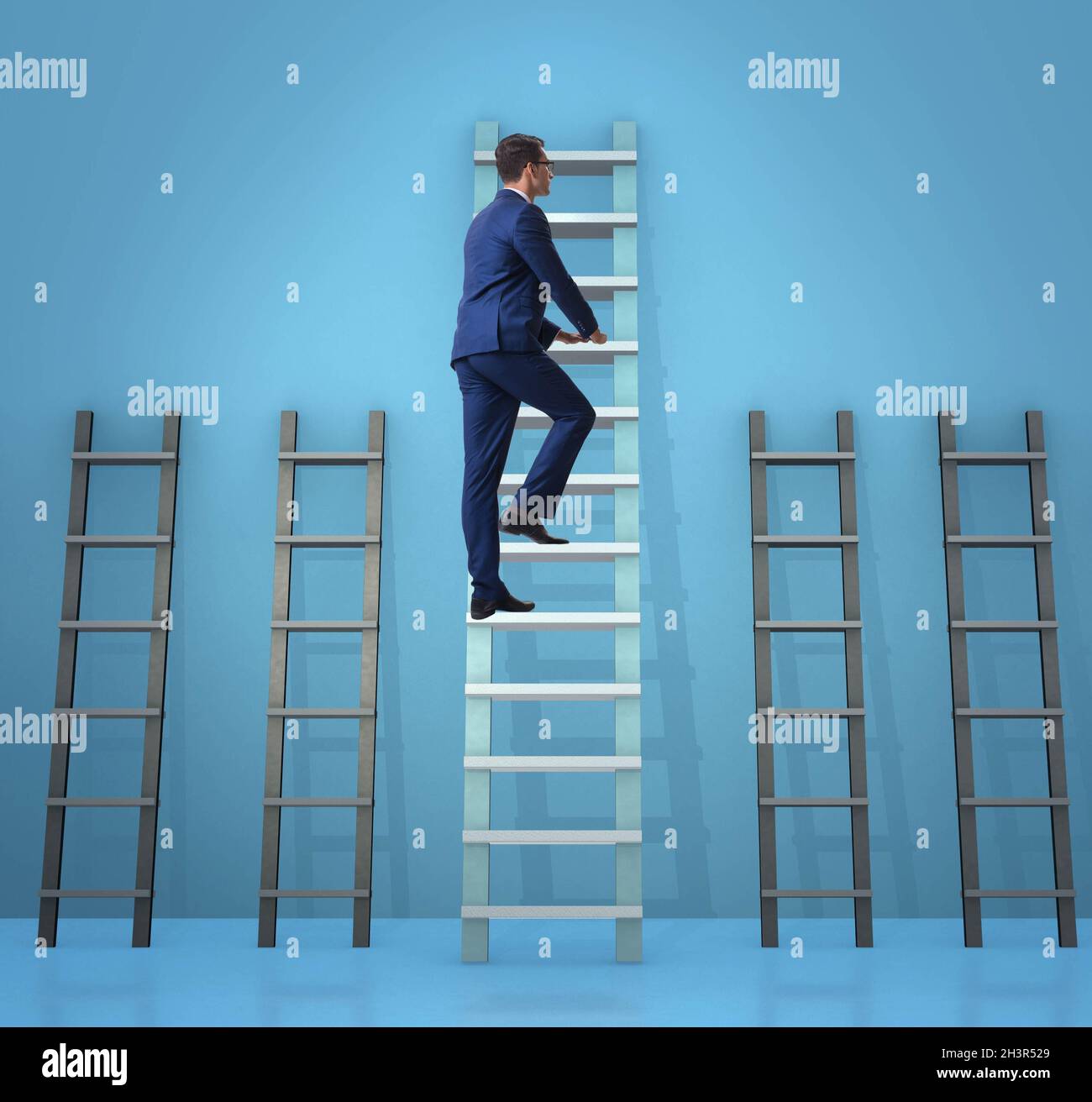 Career progression concept with various ladders Stock Photo - Alamy
