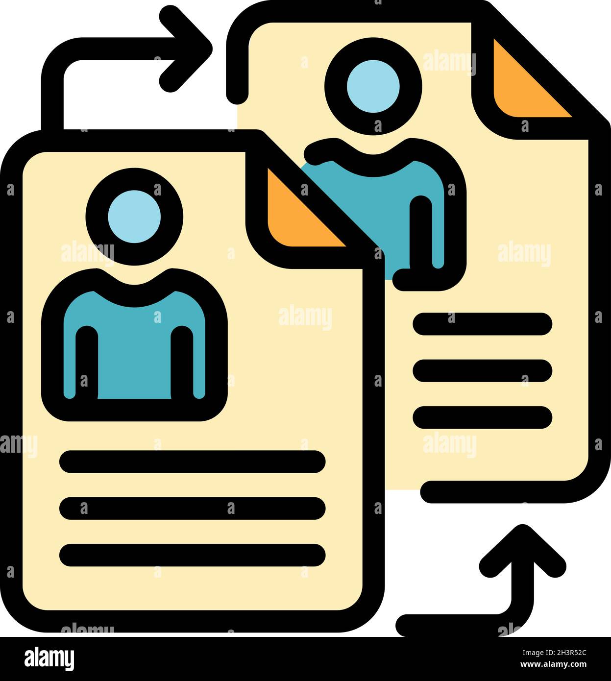 Change personal data icon. Outline change personal data vector icon ...