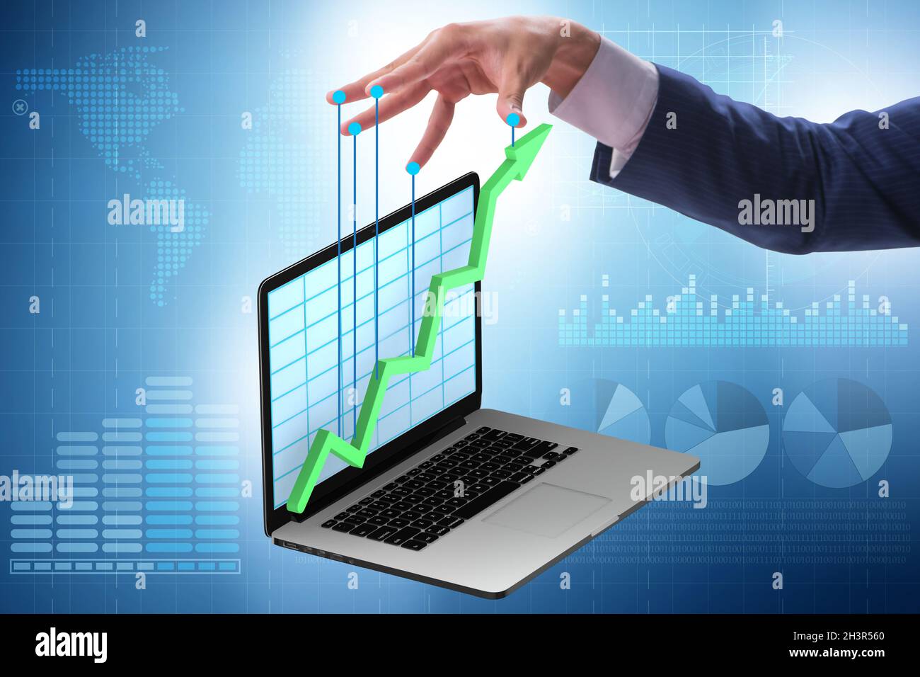 Concept of supporting economic growth in economy Stock Photo - Alamy