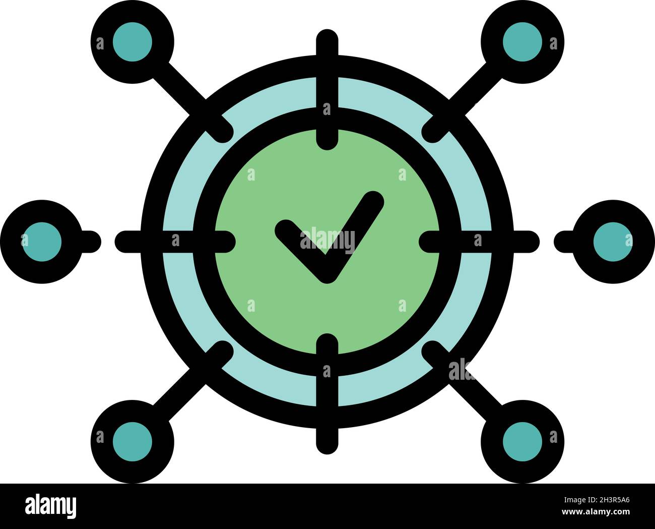 Personal test scheme icon. Outline personal test scheme vector icon ...