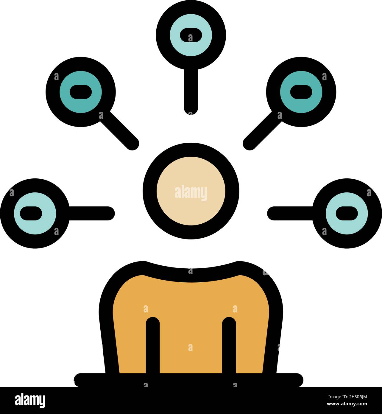 Skill development icon. Outline skill development vector icon color ...