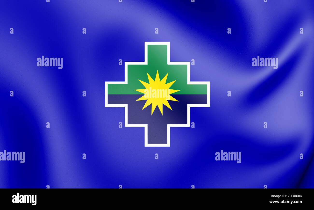 3D Flag of Puno department, Peru. 3D Illustration Stock Photo - Alamy