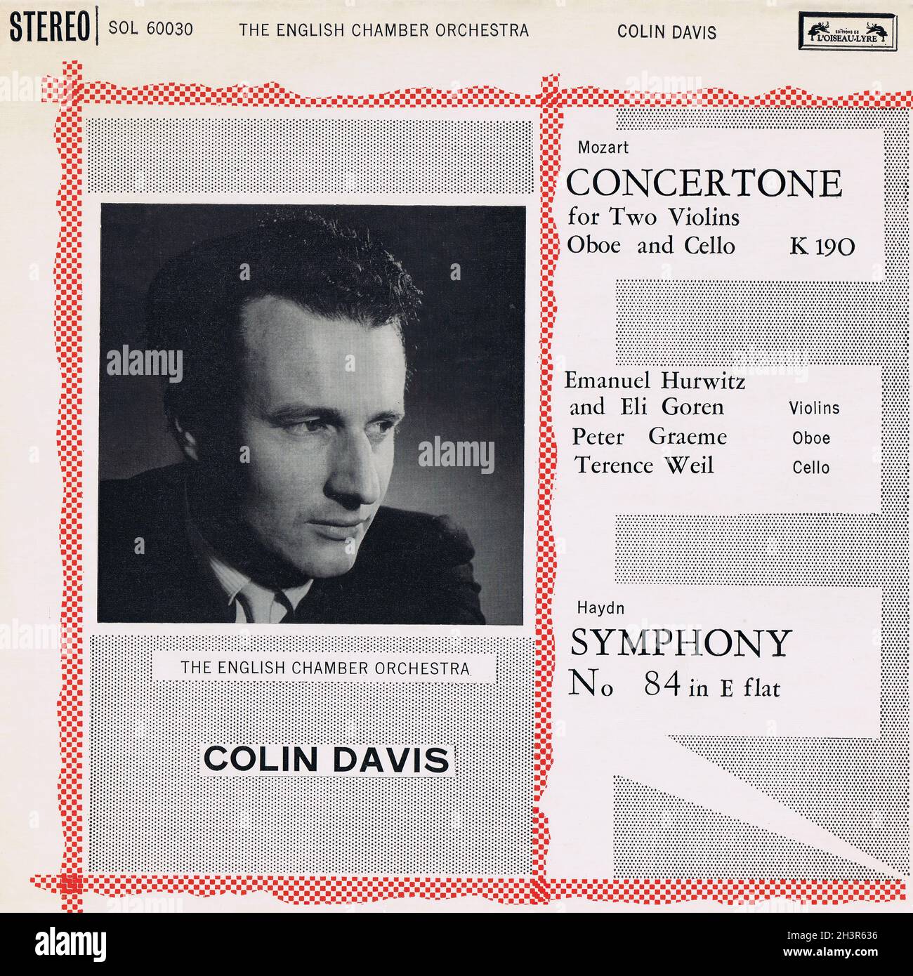 Mozart Concertone - Davis L'Oiseau Lyre - Classical Music Vintage Vinyl ...