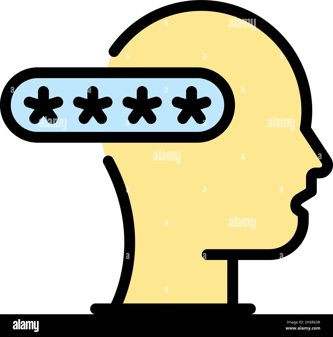 Smart thinking authentication icon. Outline smart thinking ...