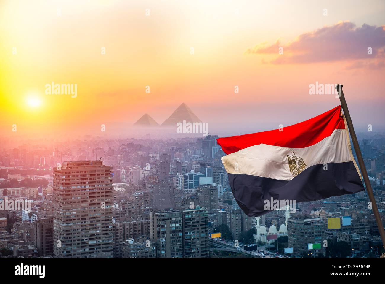 Cairo and egyptian flag Stock Photo - Alamy