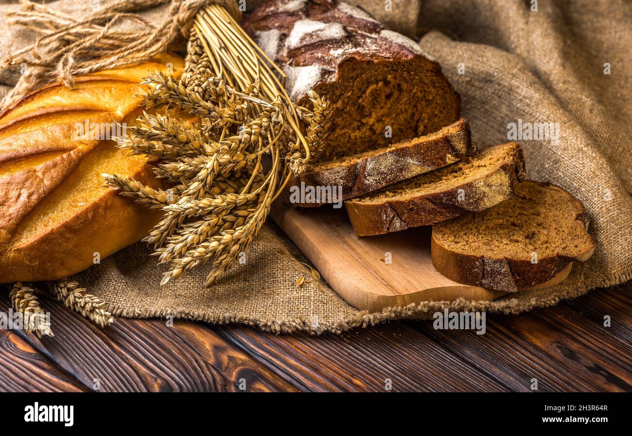 Still life with bread Stock Photo - Alamy