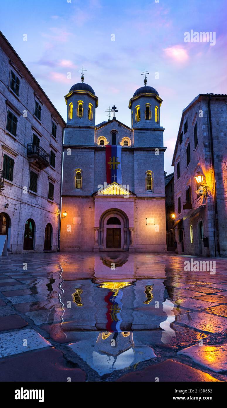 Square with church Stock Photo - Alamy
