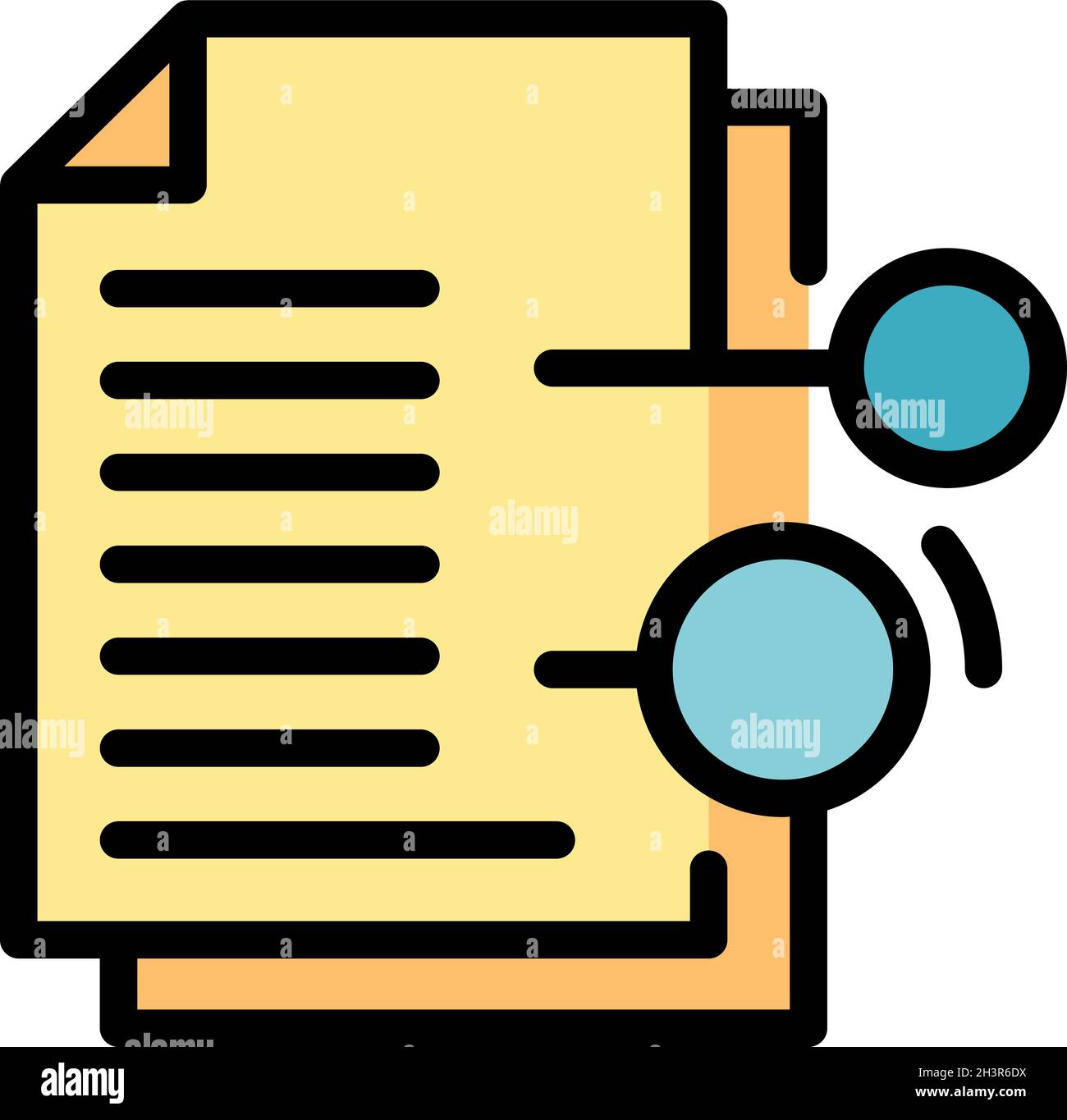 Documents remote access icon. Outline documents remote access vector ...