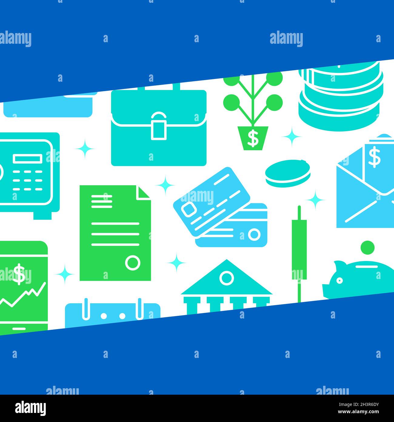 Finance and money banner in flat style with place for text. Poster ...