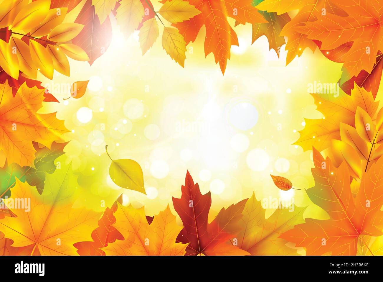 autumn realistic background vector design illustration Stock Vector ...