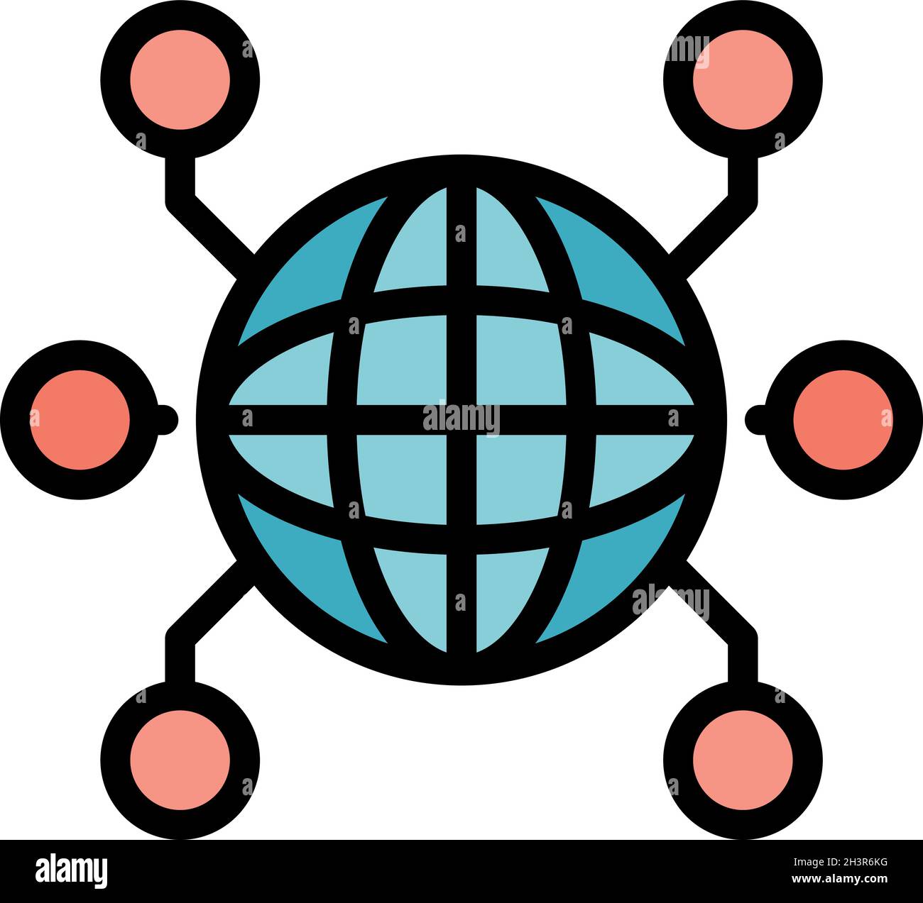 International remote access icon. Outline international remote access ...