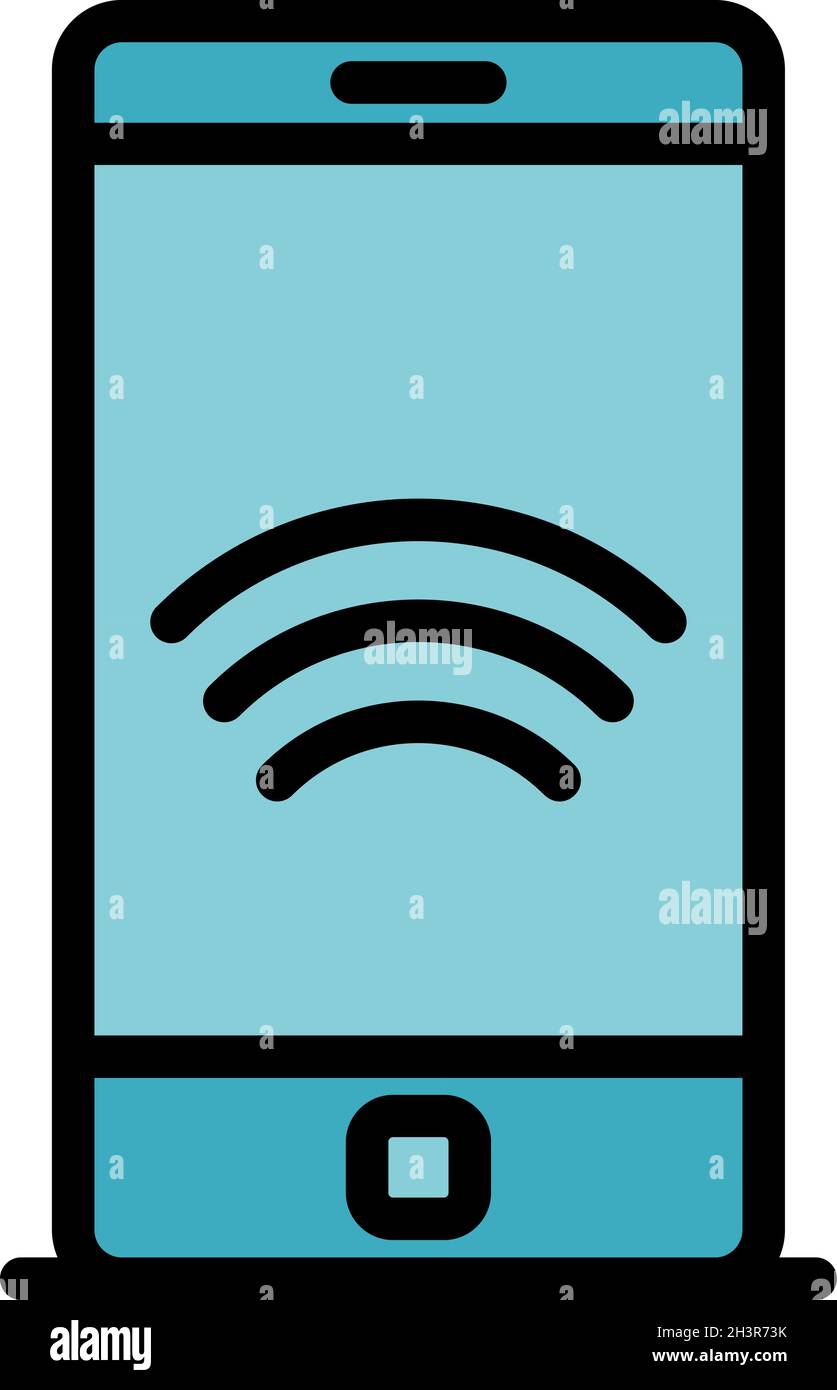 Smartphone remote access icon. Outline smartphone remote access vector ...