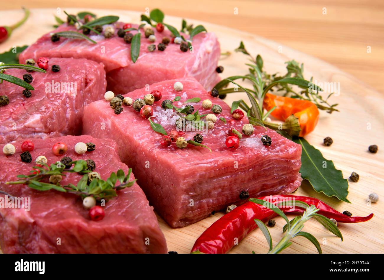 Close up raw fresh steak hi-res stock photography and images - Alamy