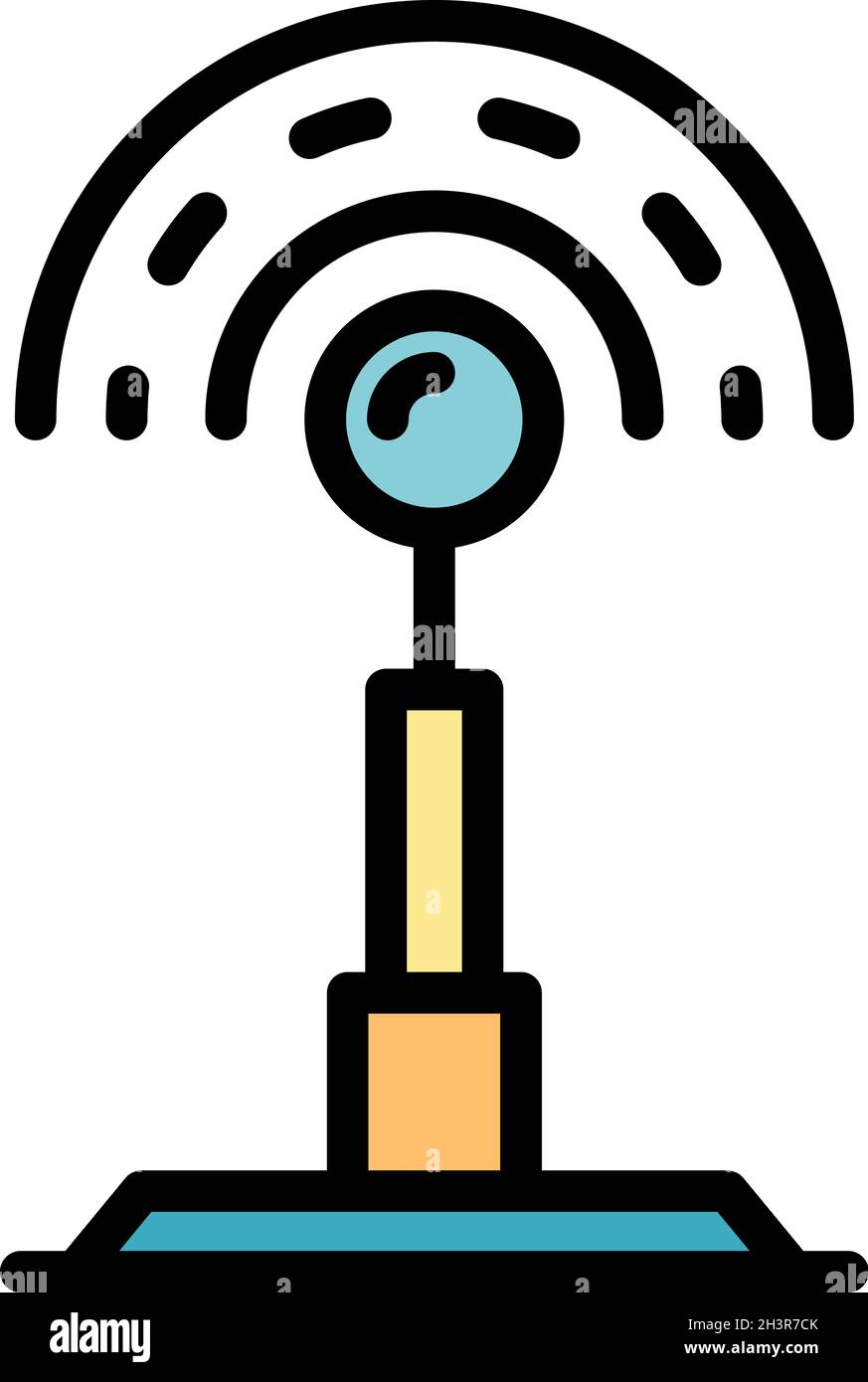 Tower remote access icon. Outline tower remote access vector icon color ...