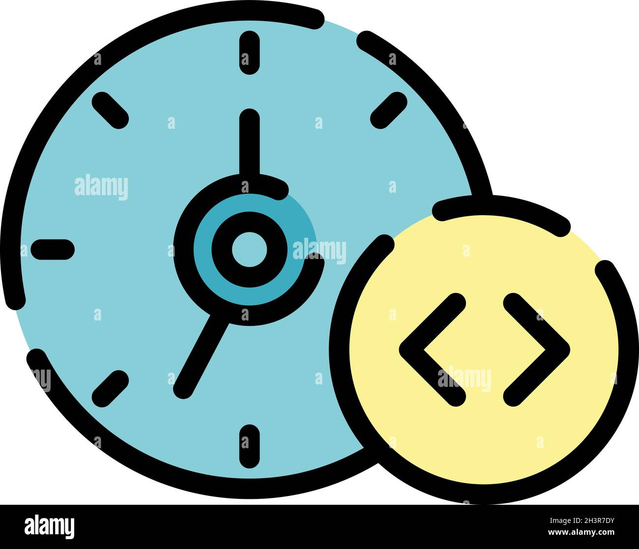 Clock operating system icon. Outline clock operating system vector icon ... Clock operating system icon. Outline clock operating system vector icon ...