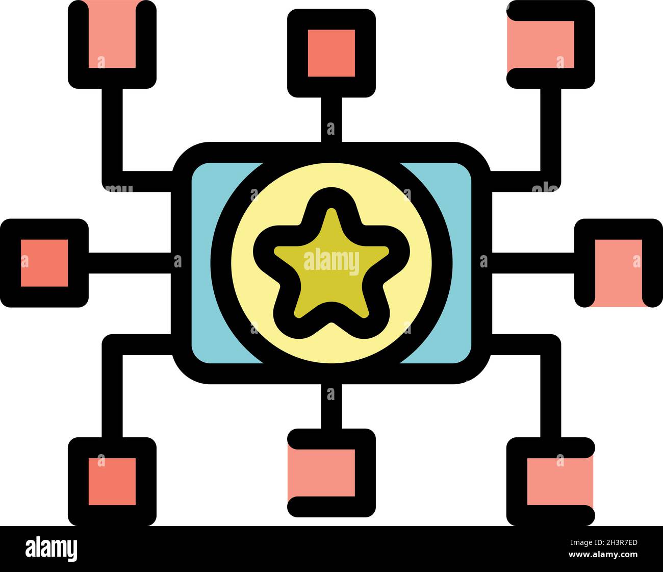 Operating system icon. Outline operating system vector icon color flat ... Operating system icon. Outline operating system vector icon color flat ...