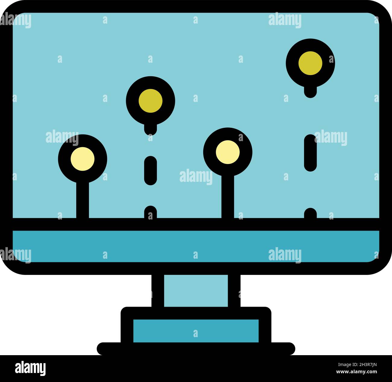 Update operating system icon. Outline update operating system vector ...