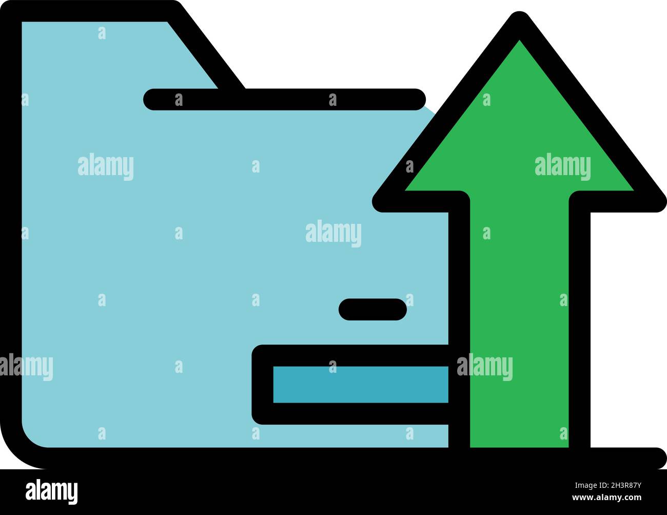 Operating system upload folder icon. Outline operating system upload ...