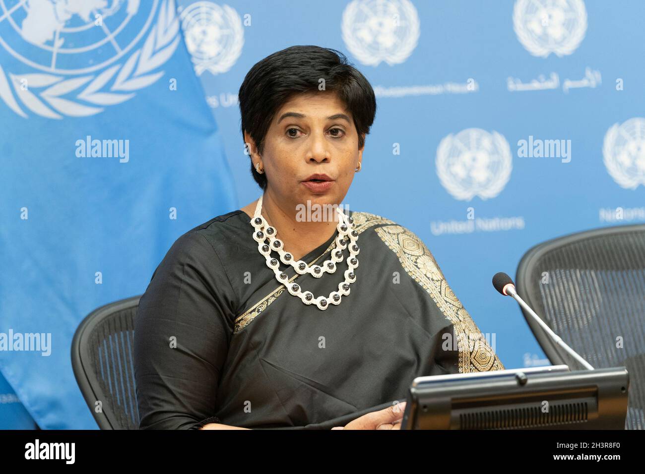New York, United States. 29th Oct, 2021. President of the Human Rights ...
