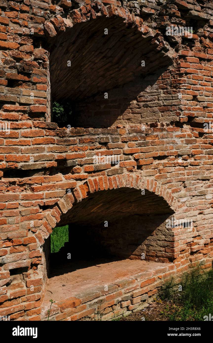 Gun ports pierce one of the north west bastions in the historic city ...
